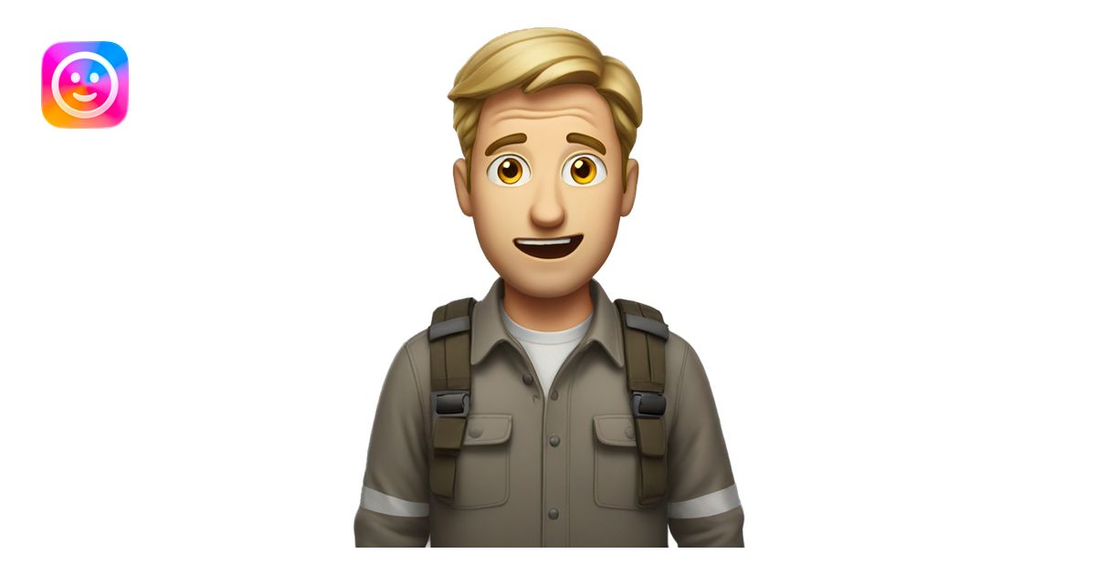 German man have a surprised emoji | AI Emoji Generator