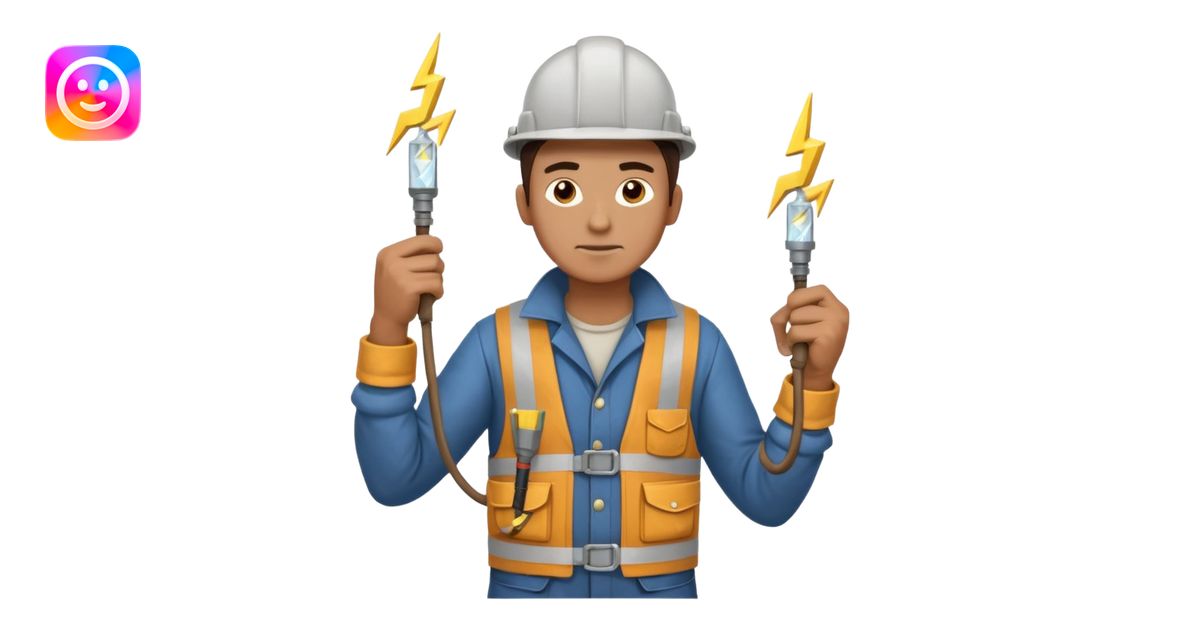 steeplejack man lightning conductor emoji | AI Emoji Generator