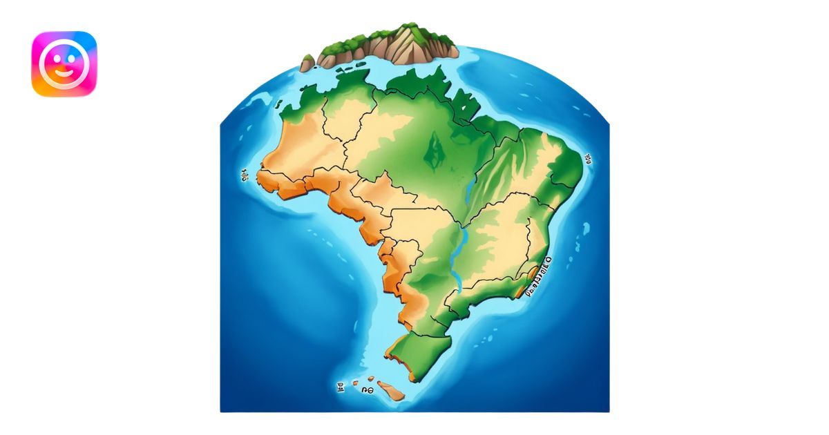 Map of Brazil emoji | AI Emoji Generator