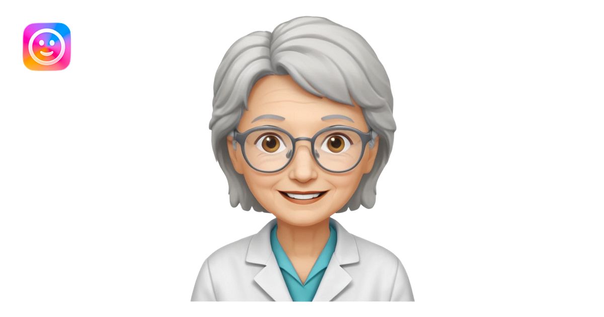 scientist professor old woman emoji | AI Emoji Generator