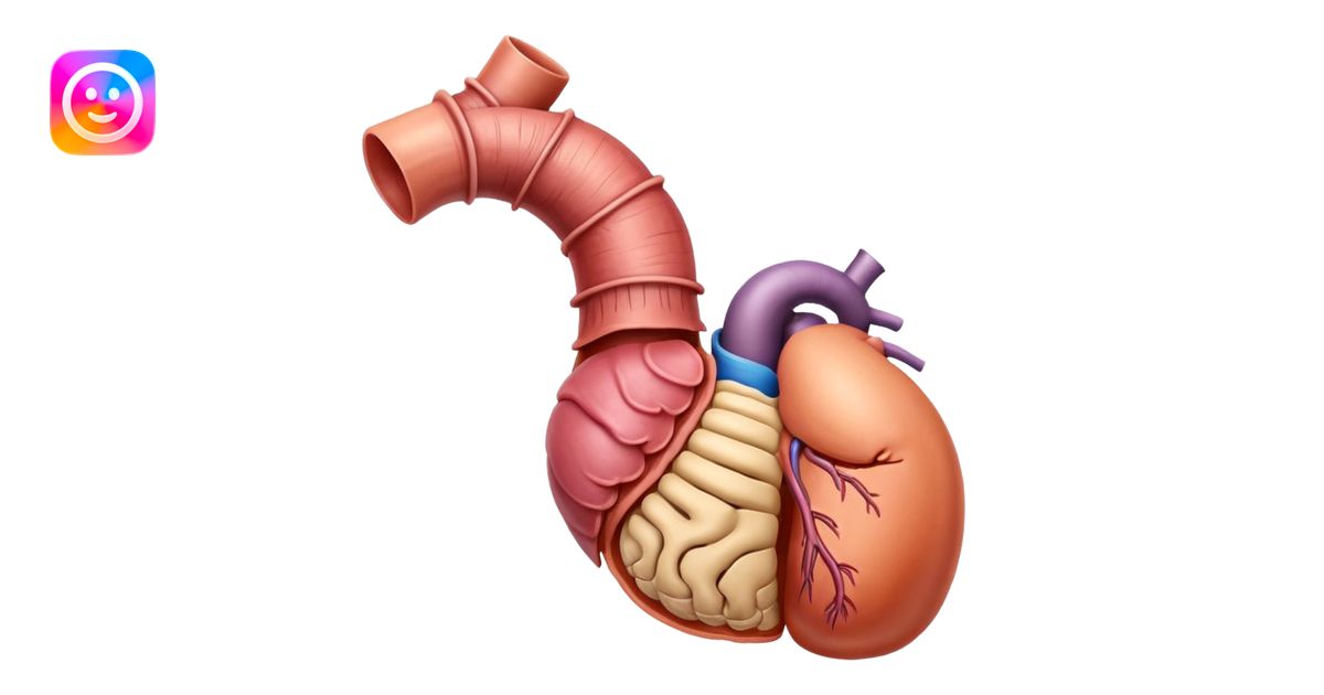 human esophagus and stomach anatomically correct together emoji | AI ...