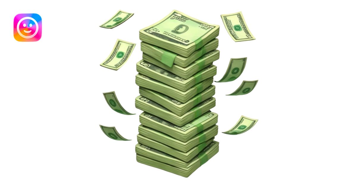 Falling value of the dollar emoji | AI Emoji Generator