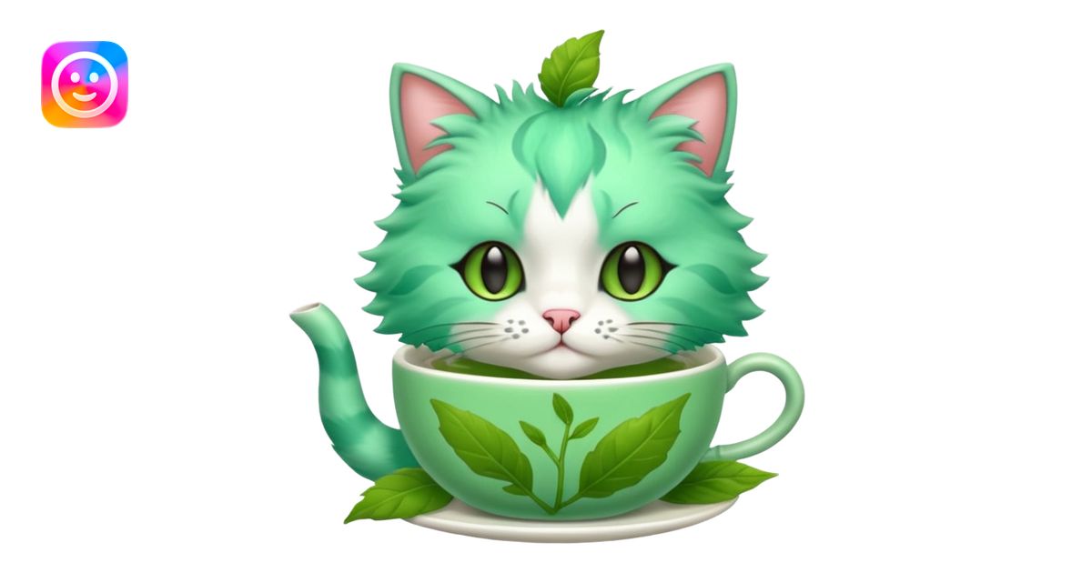 Minty Leaf Juicy Feline Fluffy Tea Sprigatito-Fakémon-creature emoji ...