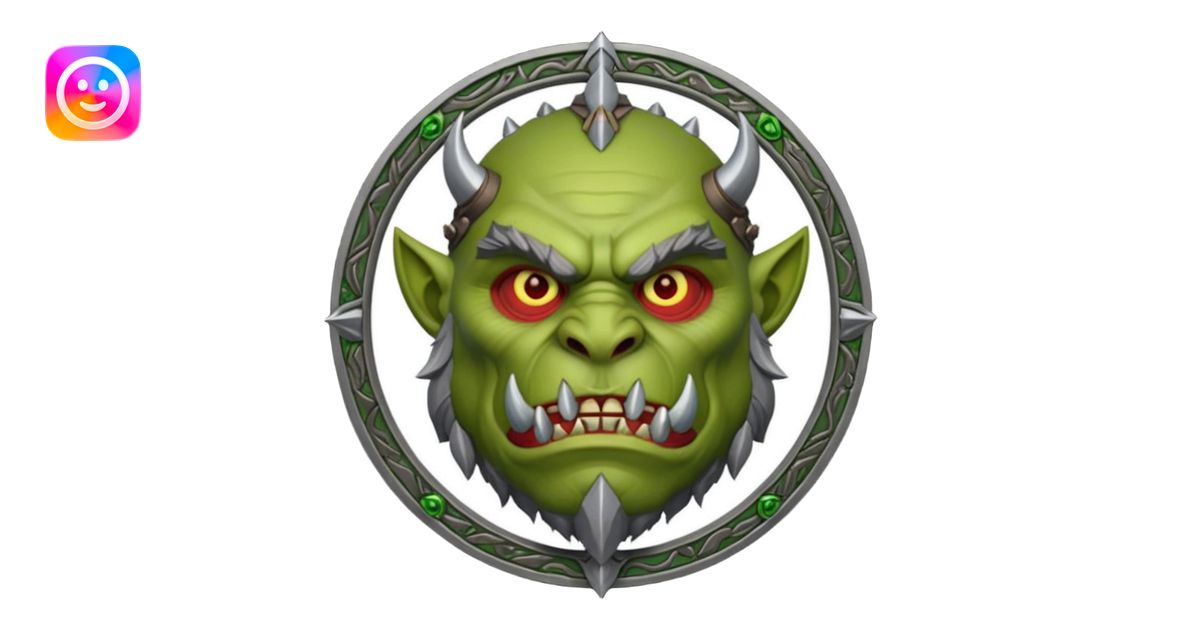 warcraft orc faction emblem emoji | AI Emoji Generator