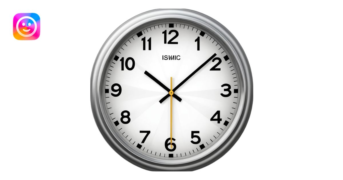 Close-up of a classic analog clock, the second hand stretched into ...