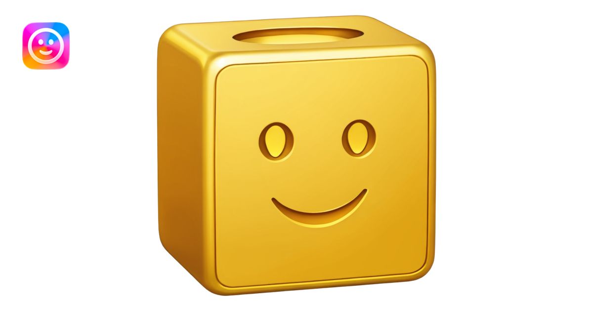 Pure gold block like in Minecraft emoji | AI Emoji Generator