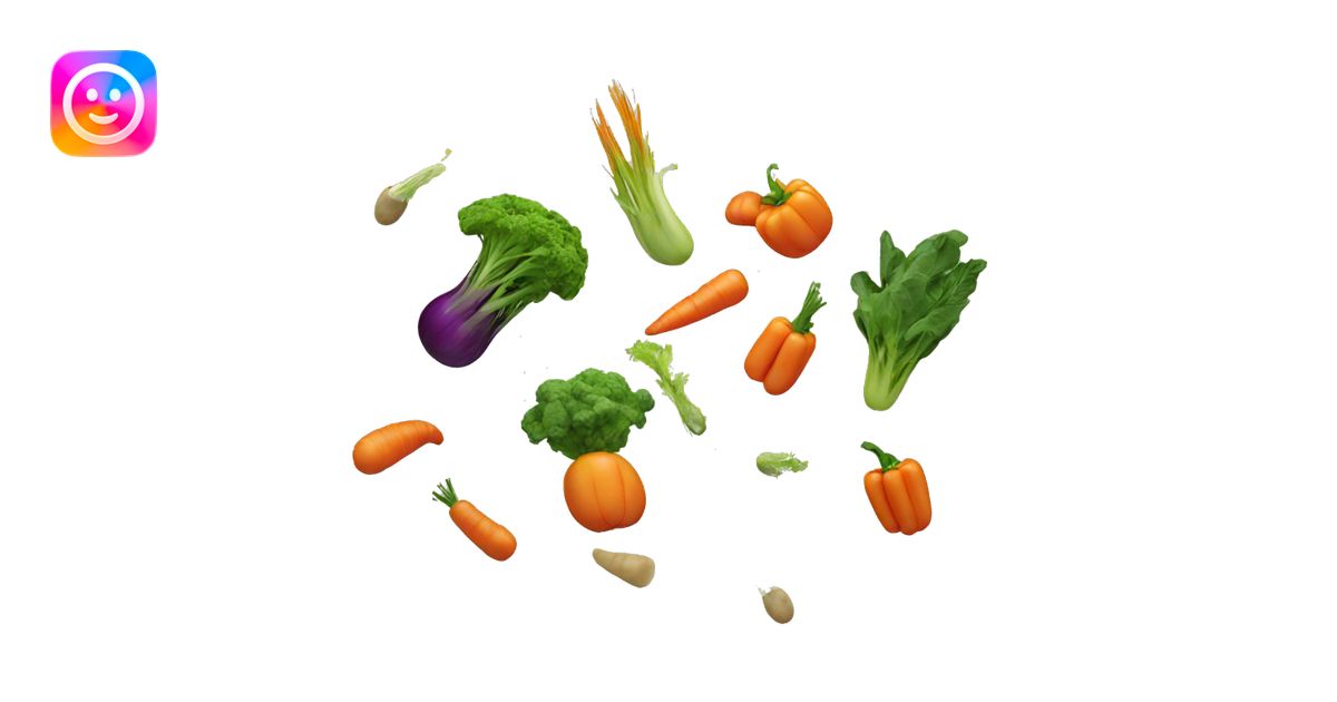 falling vegetables emoji | AI Emoji Generator