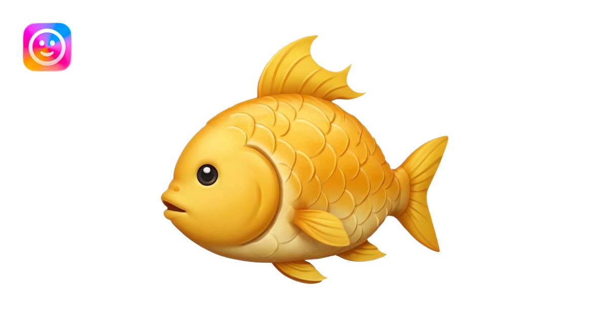 delicous fish-shaped bun like simple emoji for using app with cute bun ...