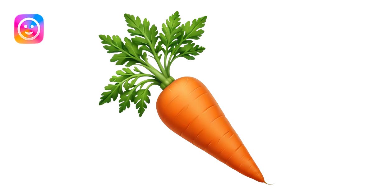 Carrot with green top emoji | AI Emoji Generator