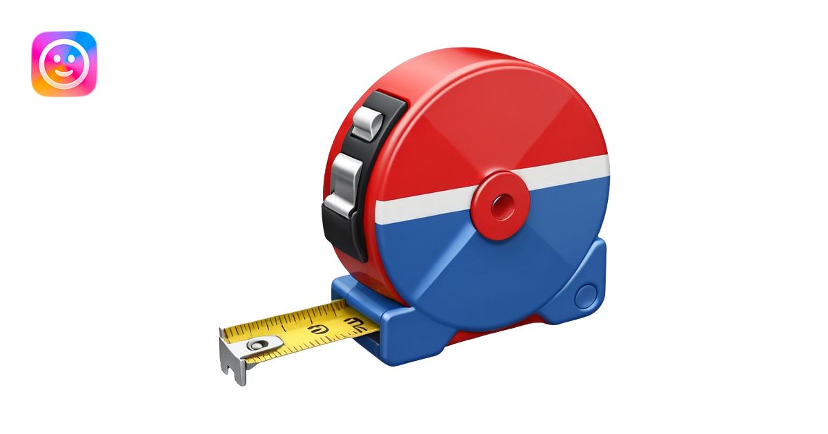 Create my a cartoon/realistic tape measure thats red white and blue. Do ...