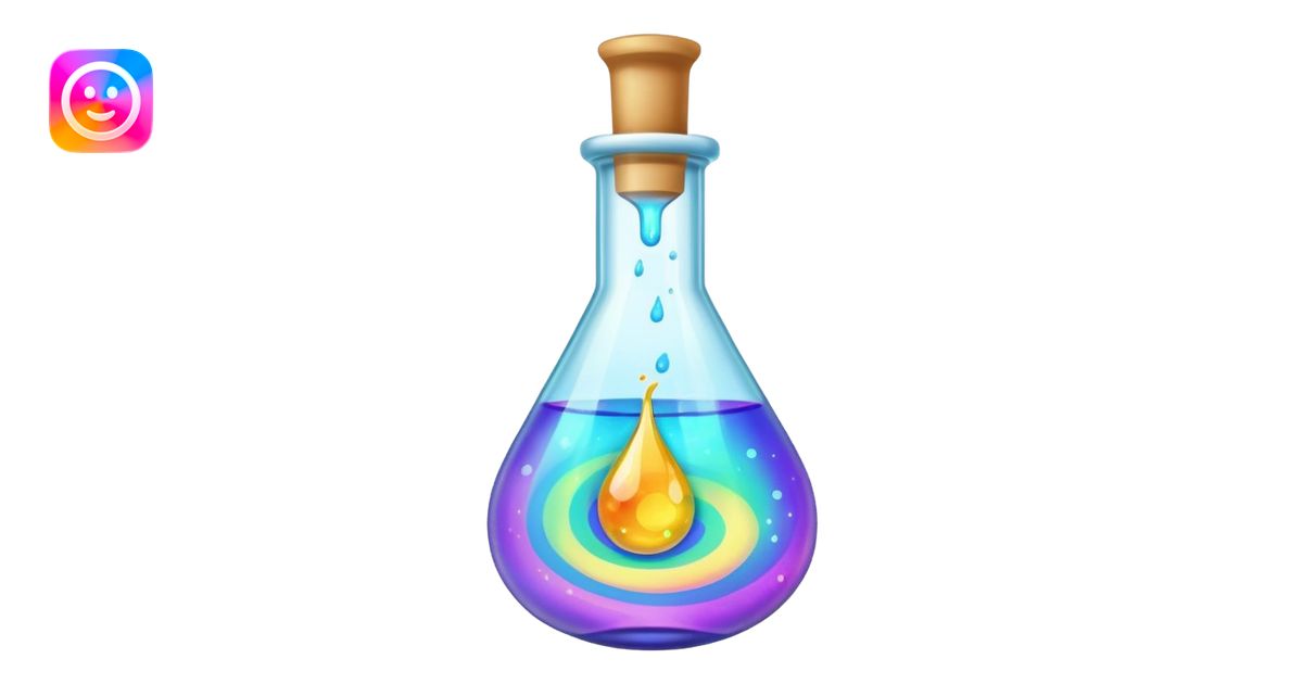 Potion – Glass vial filled emoji | AI Emoji Generator