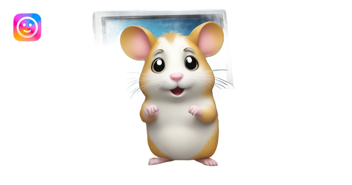 a computer screen showing files with a cute hamster standing by emoji ...