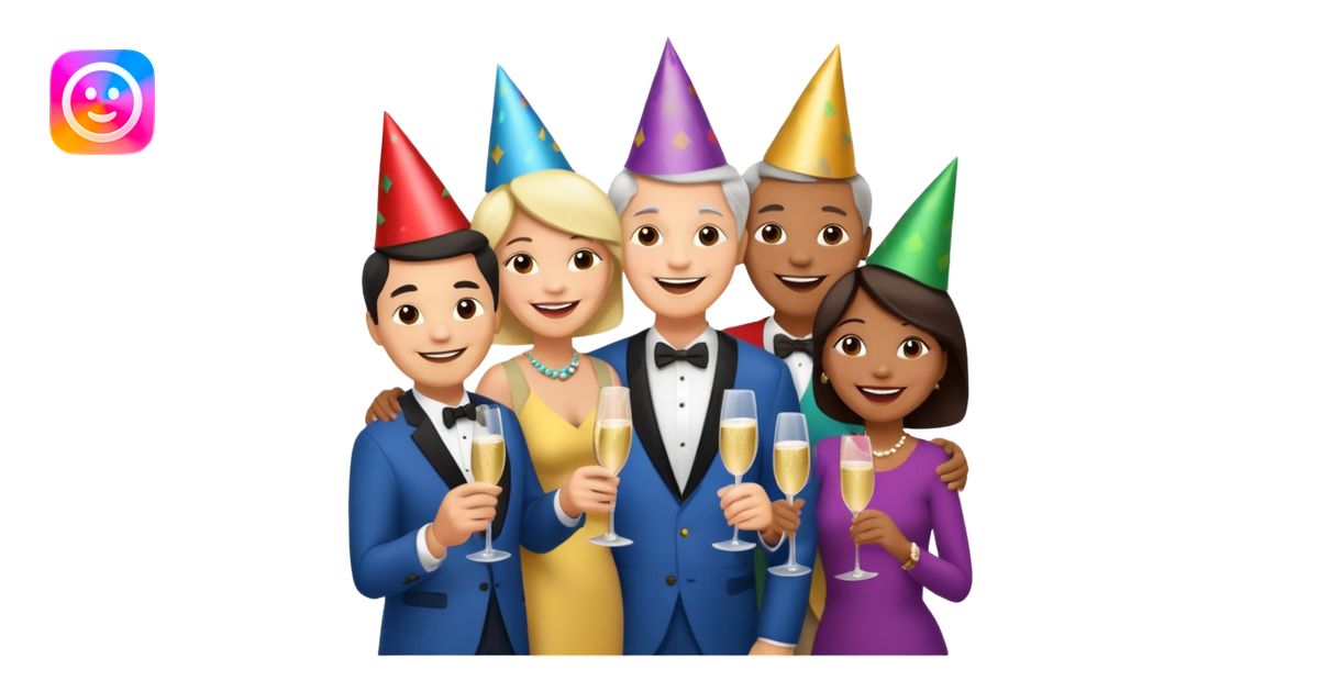 a gathering of middle aged adults emoji | AI Emoji Generator