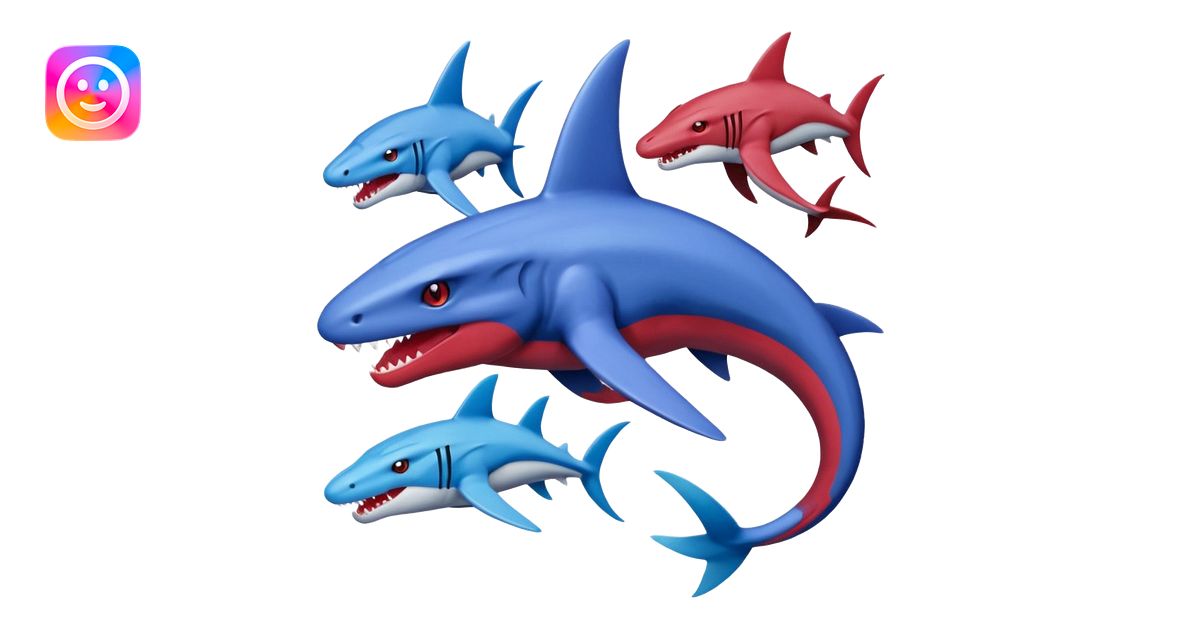 Genesect-Garchomp-Koraidon-Salamence-Latios-Sharpedo-fusion emoji | AI ...