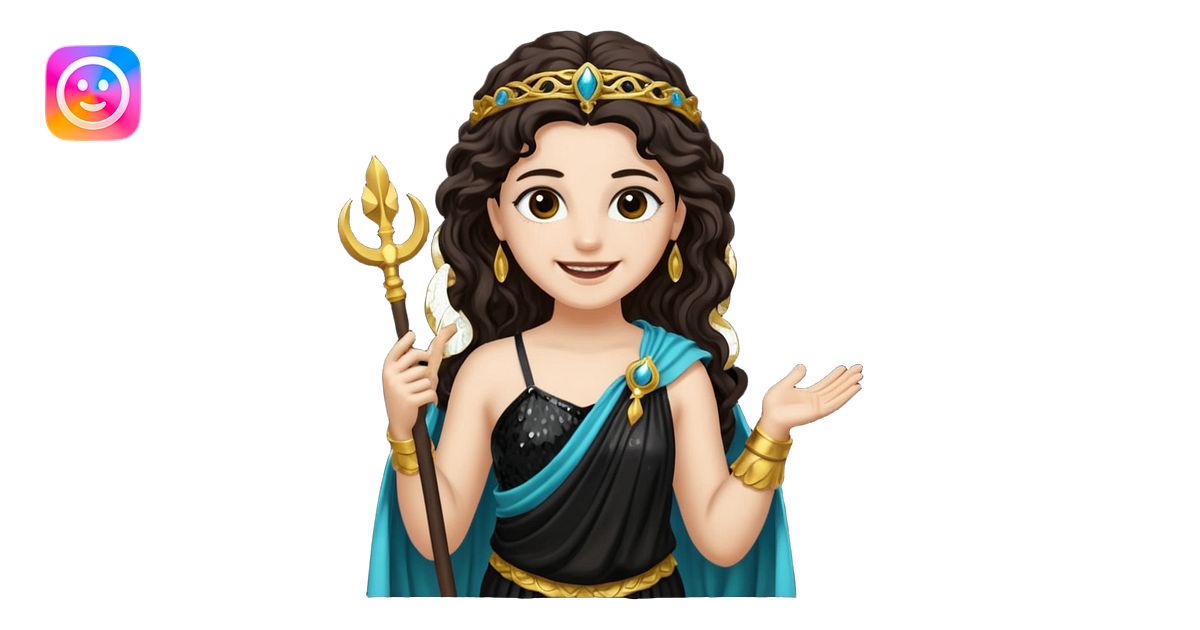 Libera, Goddess of Death from Roman Deities with long dark brown wavy ...