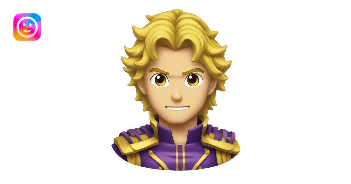 dio from jojos bizzare adventure part 3 emoji | AI Emoji Generator