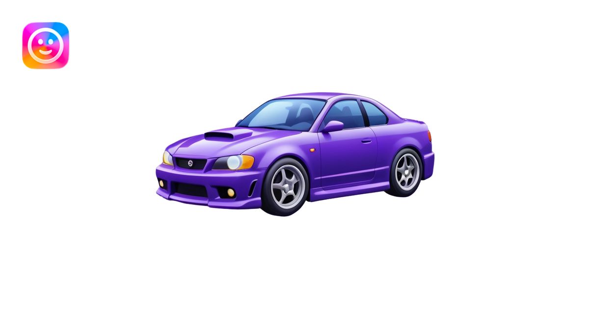 Purple car drifting with navy blue flames coming out of the rear tires ...