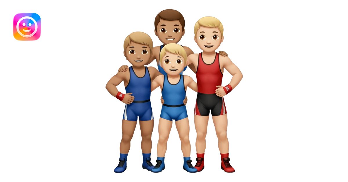 élèves quicoopèrent en faisant de la lutte emoji | AI Emoji Generator