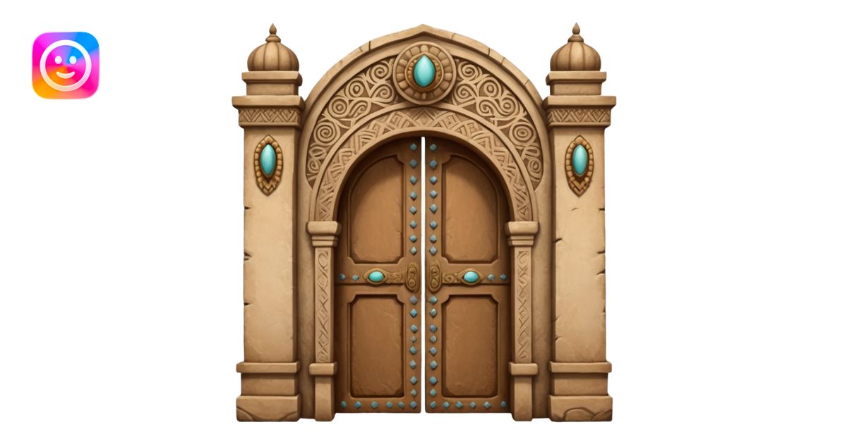 Ethiopian stone gate Harar's famous entrance large crafted door emoji ...