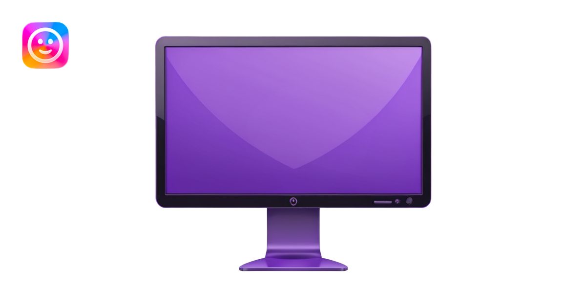 purple wide screen monitor emoji | AI Emoji Generator