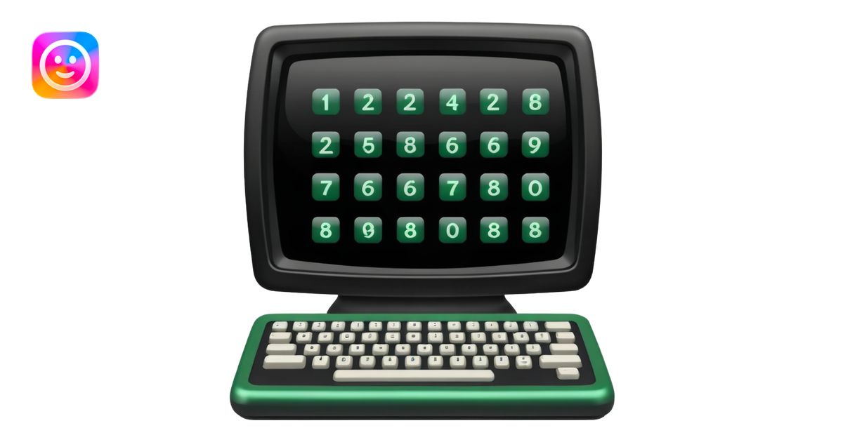 mac os icon code computer retro terminal, black, green white, numbers ...