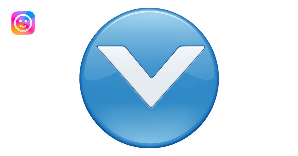 Blue circle Verification tick emoji | AI Emoji Generator