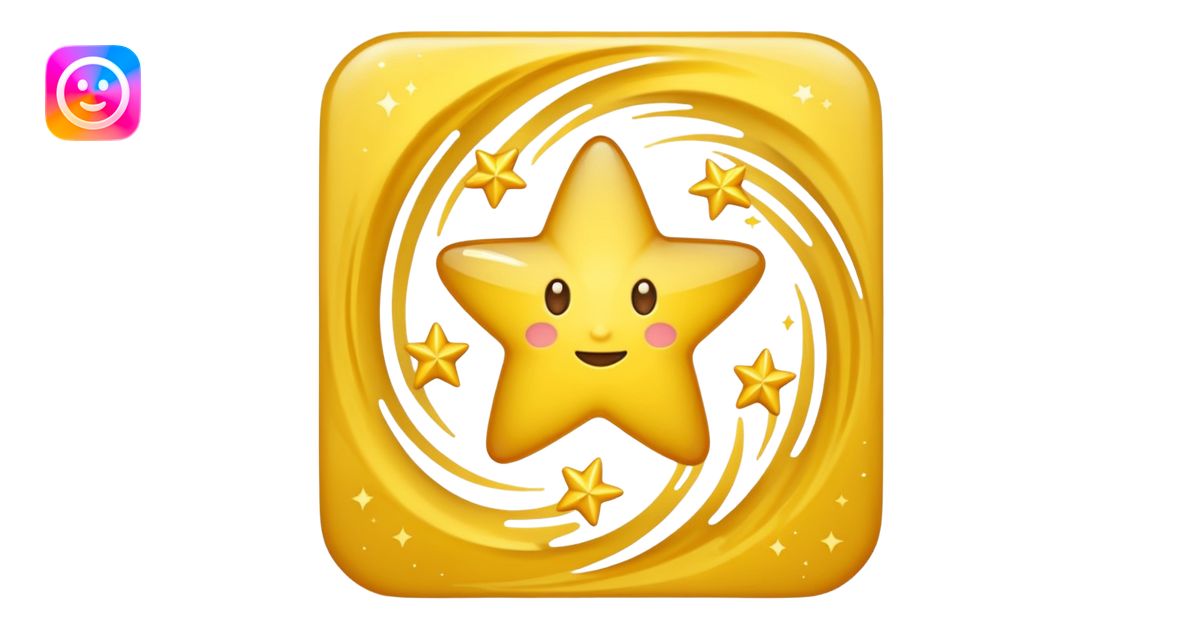 Make me an star emoji with a swirl in it with no face emoji | AI Emoji ...