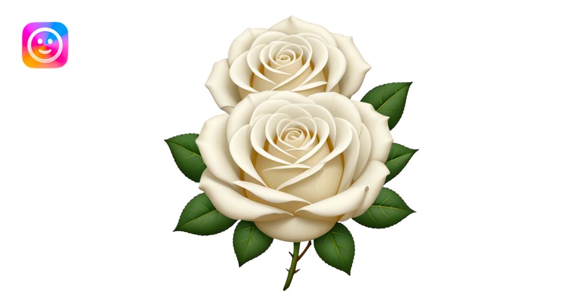 white roses only emoji | AI Emoji Generator