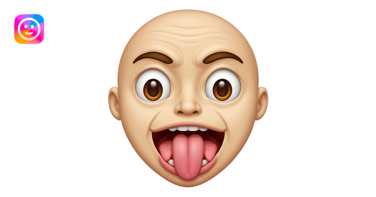 ugly 🥺👀 emoji with tongue out emoji | AI Emoji Generator