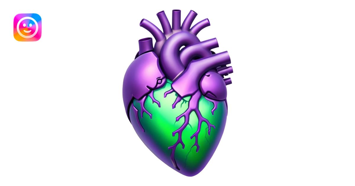 Toxic Heart emoji | AI Emoji Generator
