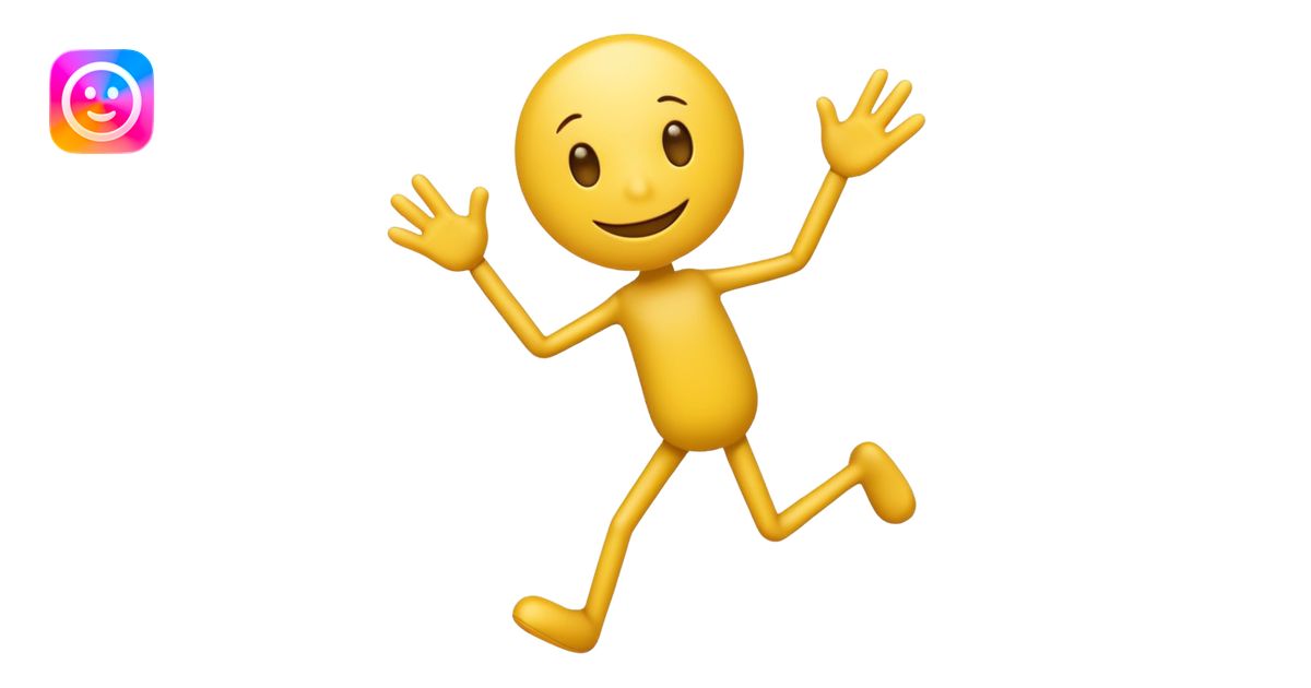 yellow cute sinmple, stickman emoji | AI Emoji Generator