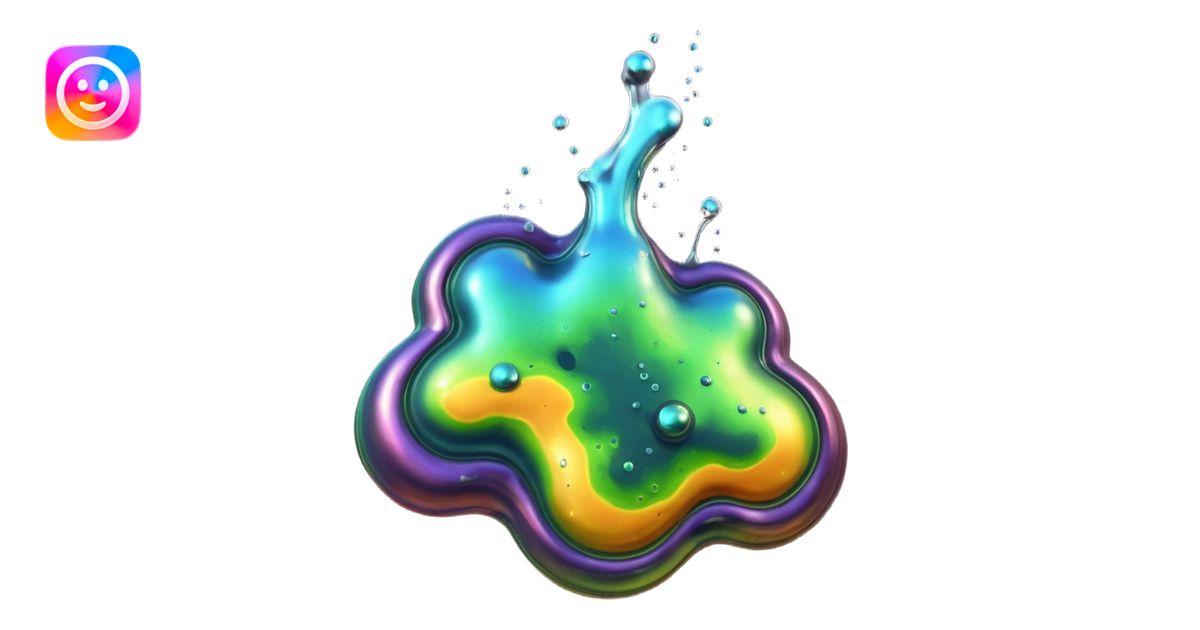 3D render of Oil Slick, toxic waste aesthetic, bubbling liquid ...