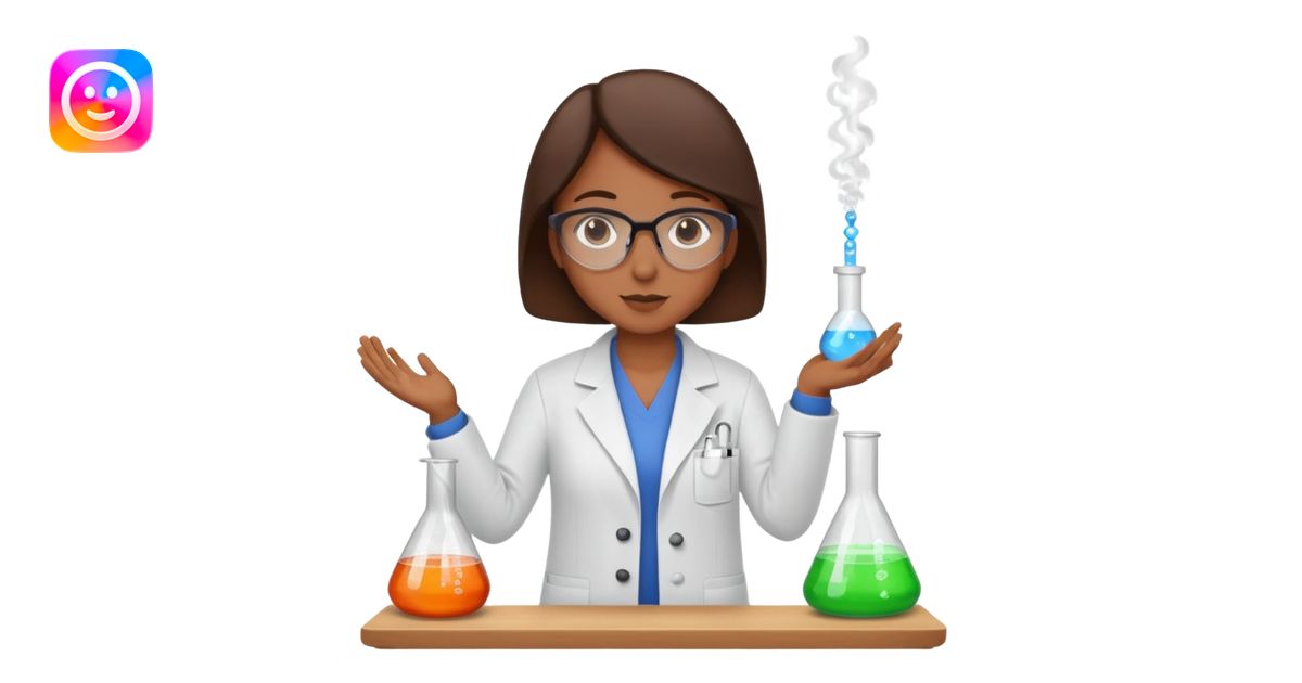 chemistry lab with teacher emoji | AI Emoji Generator