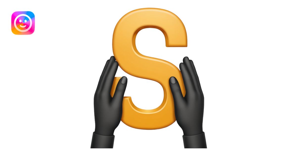 Iz roke mora sestavljati črko S emoji | AI Emoji Generator
