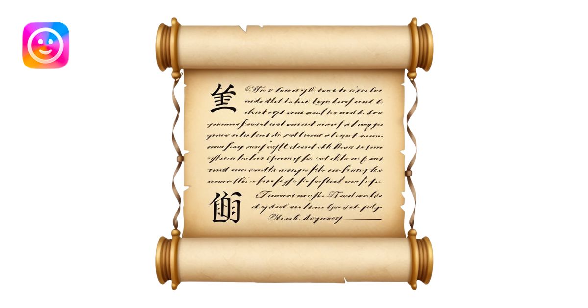 Calligraphy scroll emoji | AI Emoji Generator