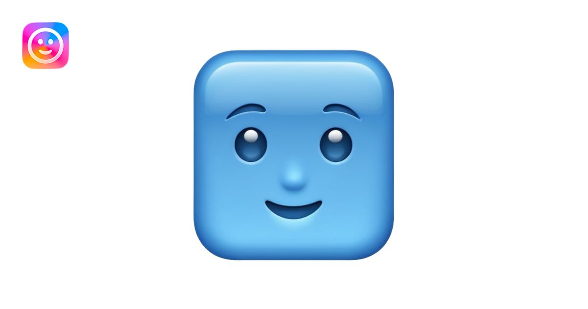 blue square emoji | AI Emoji Generator
