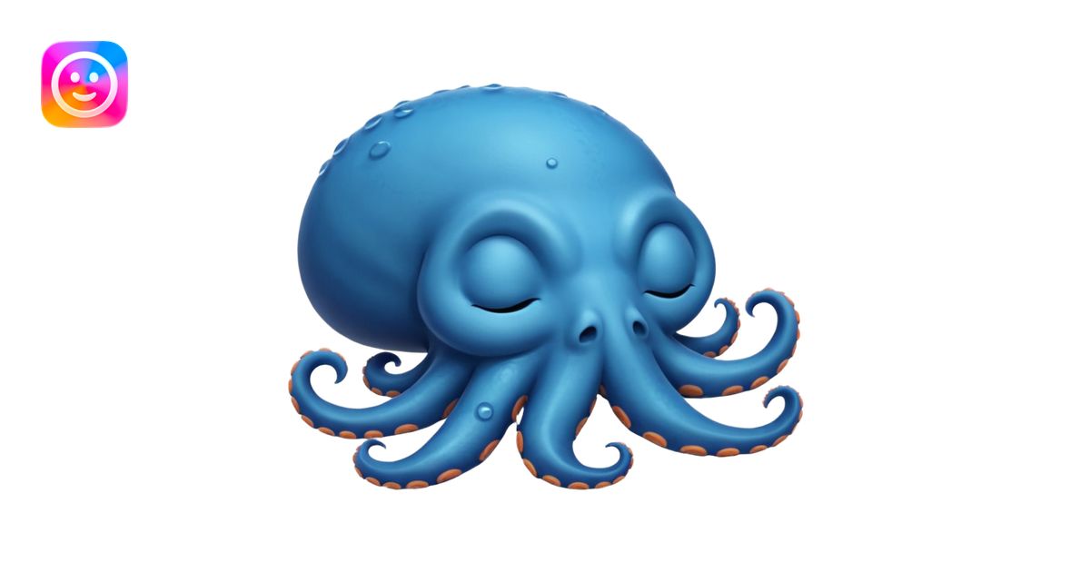 Ios emoji sleeping octopus emoji | AI Emoji Generator