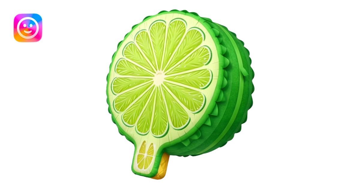 inflatable balloon lime slice pinata emoji | AI Emoji Generator