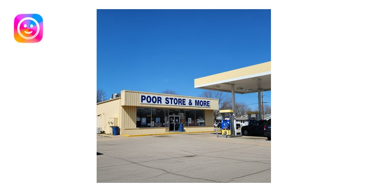 Gas station named Poor Store & More emoji | AI Emoji Generator