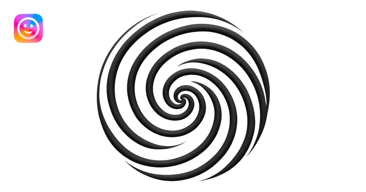 Make a hypnosis black and white spiral emoji | AI Emoji Generator