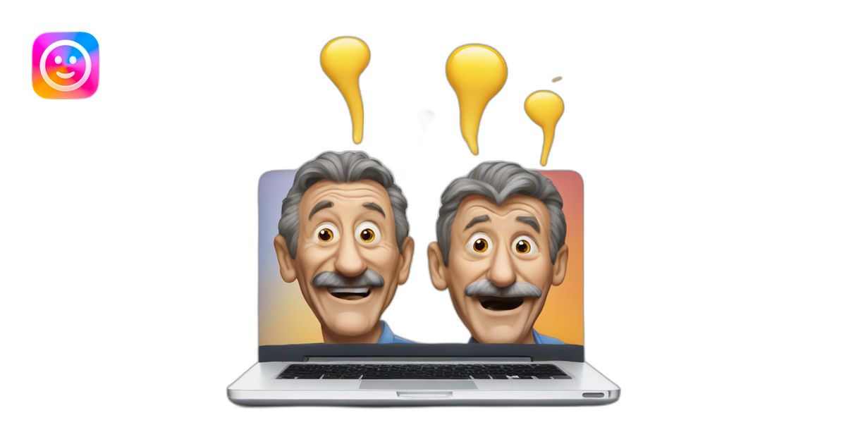 chuckle brothers laptop emoji | AI Emoji Generator