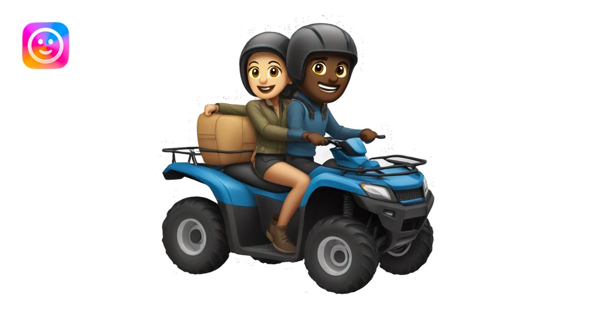 two people on a quad bike emoji | AI Emoji Generator