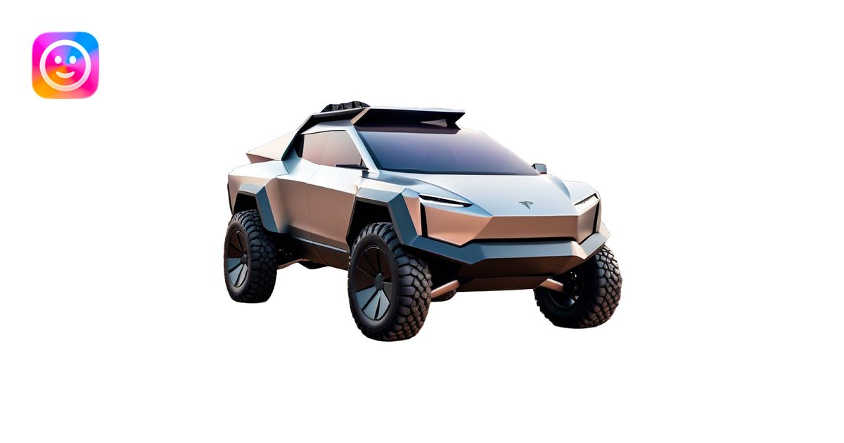 Tesla Cybertruck - A futuristic Tesla Cybertruck, angular and geometric ...