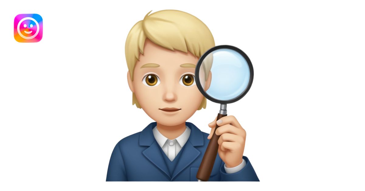 persona con lupa emoji | AI Emoji Generator