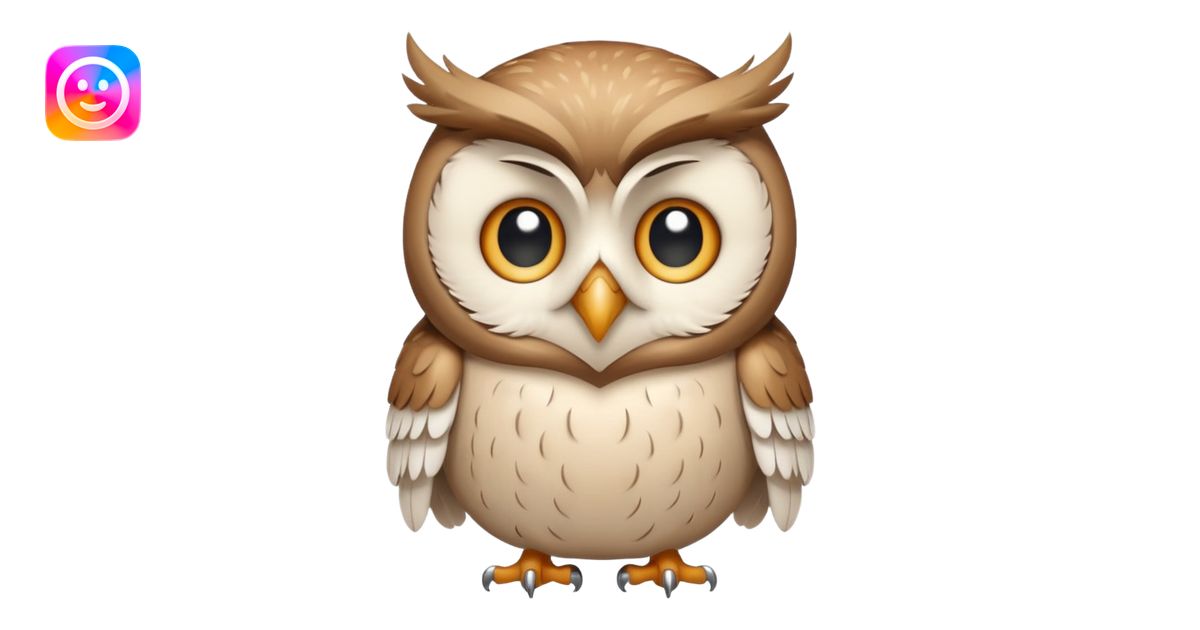 owl emoticon that is crying emoji | AI Emoji Generator