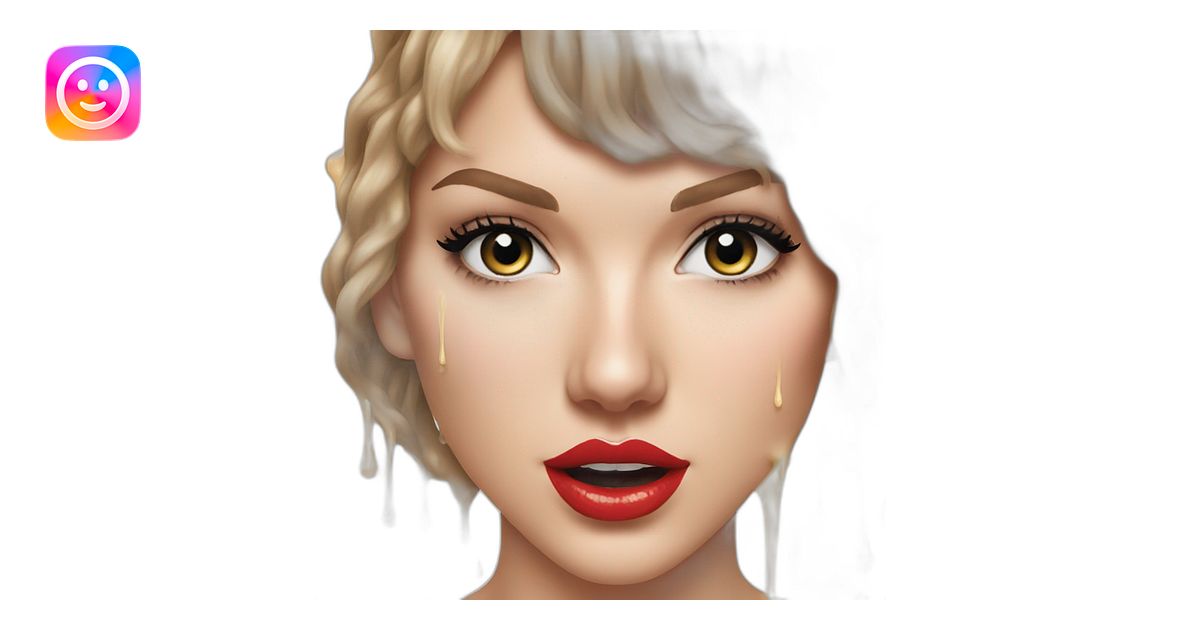 taylor-swift-selfie-milk-on-face-dripping emoji | AI Emoji Generator