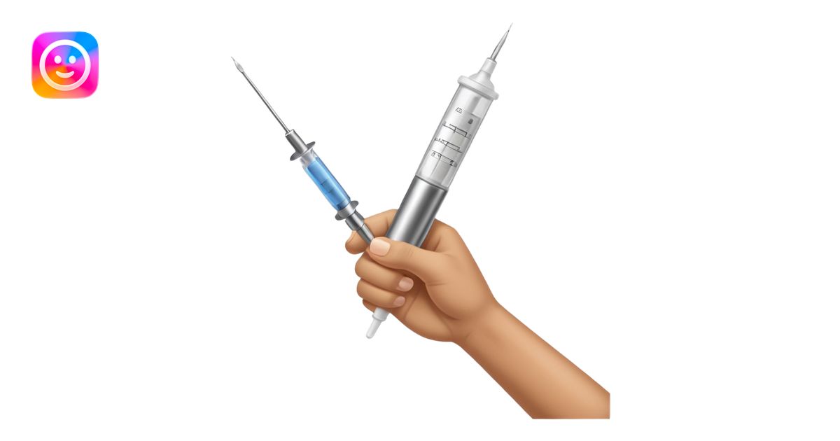 Syringe in closed fist emoji | AI Emoji Generator