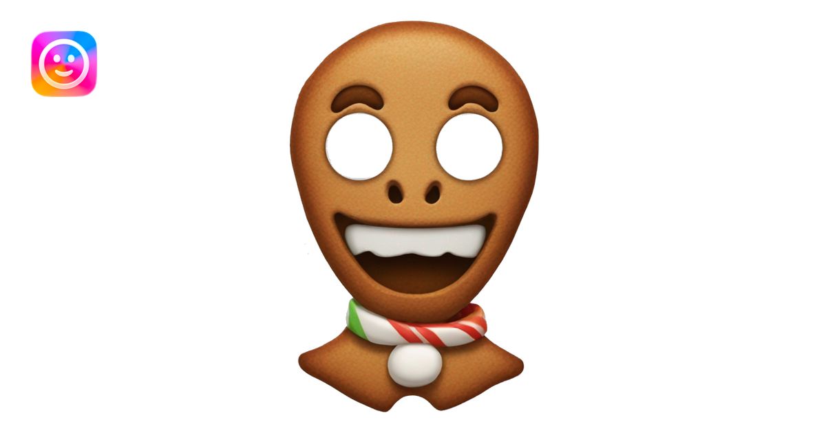 Scary gingerbread man emoji | AI Emoji Generator