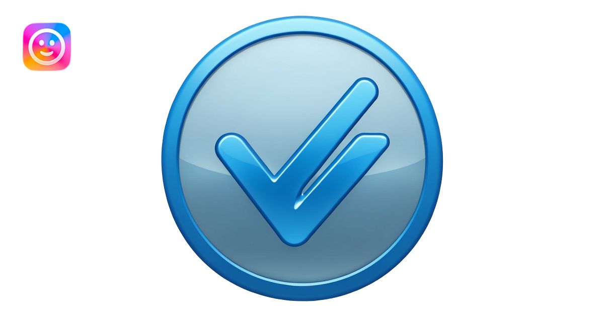 Roblox Verified check mar emoji | AI Emoji Generator