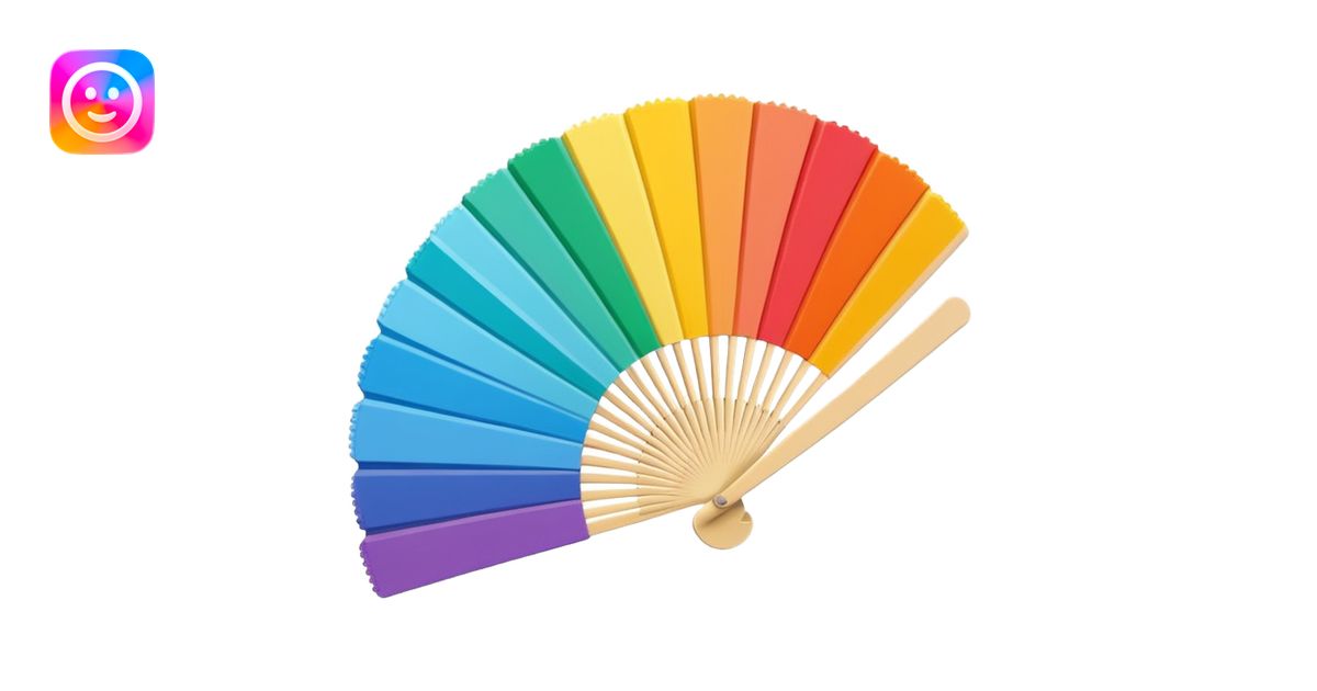 3D pantone colour fan emoji | AI Emoji Generator